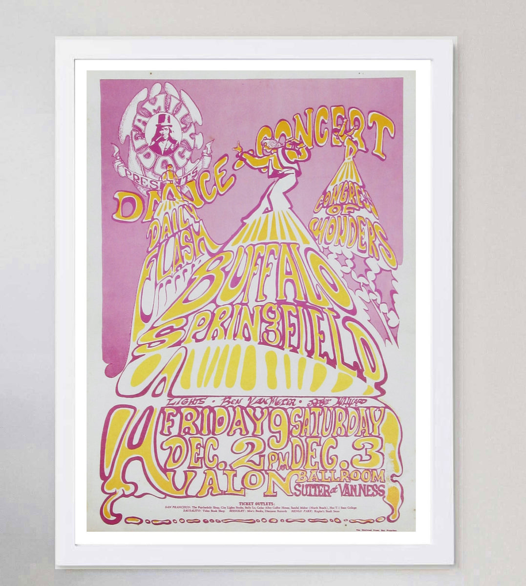 Shop Buffalo Springfield - Avalon Ballroom 1966 Original Vintage Poster