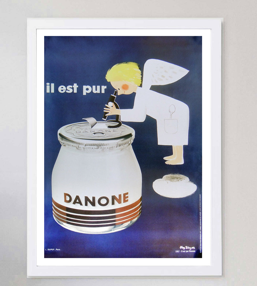 Shop Danone - Il Est Pur Original Vintage Poster | Printed Originals
