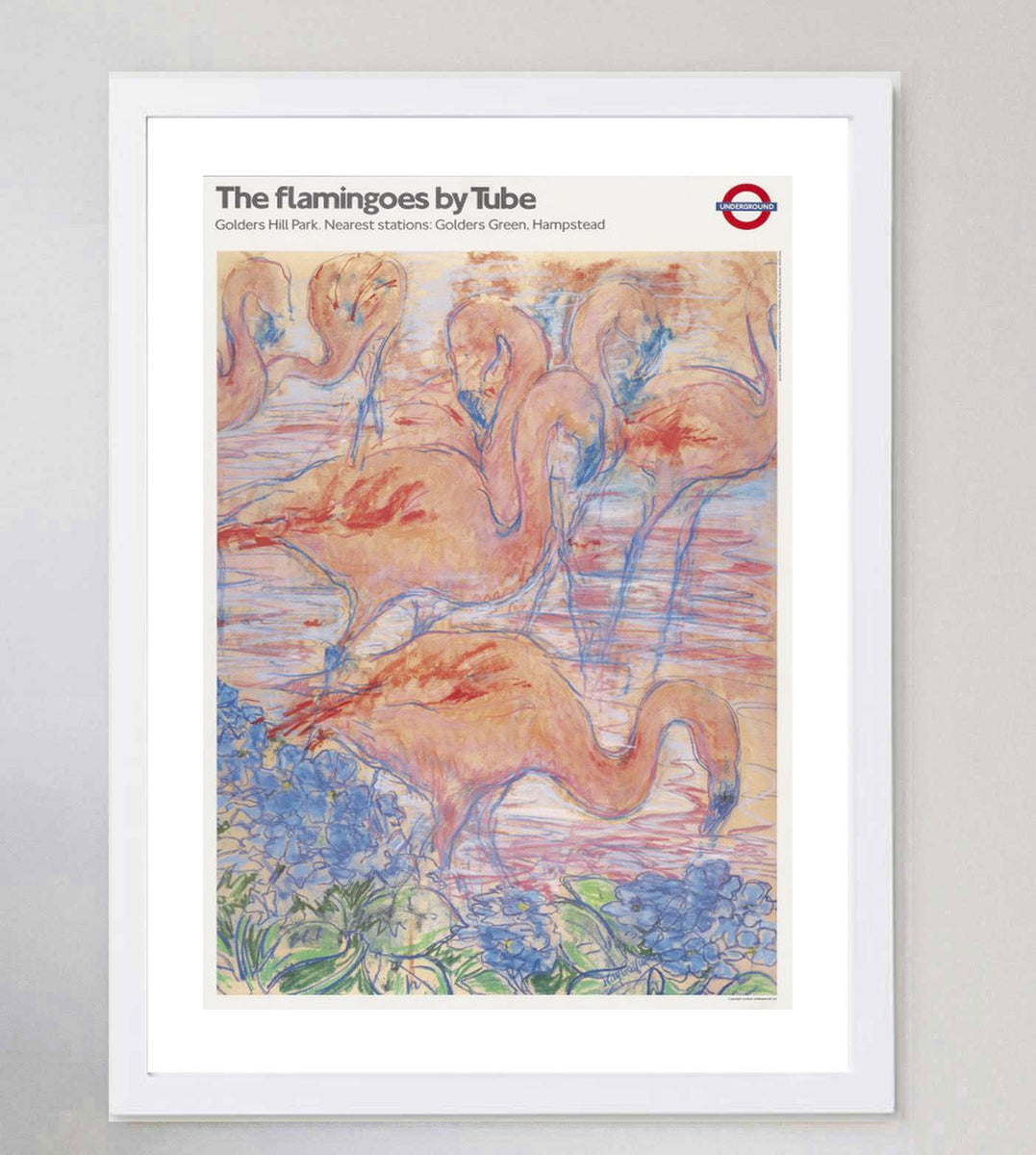 Shop TFL - The Flamingoes by Tube - Golders Hill Park Original Vintage ...