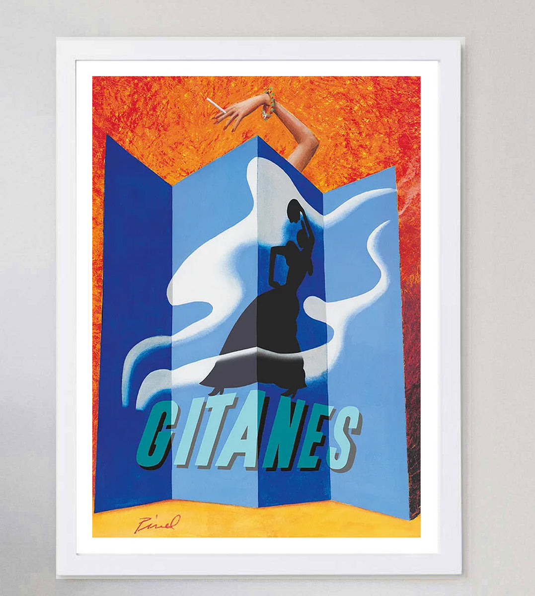 Gitanes by Herve Pinel Original Poster For Sale - Printed Originals