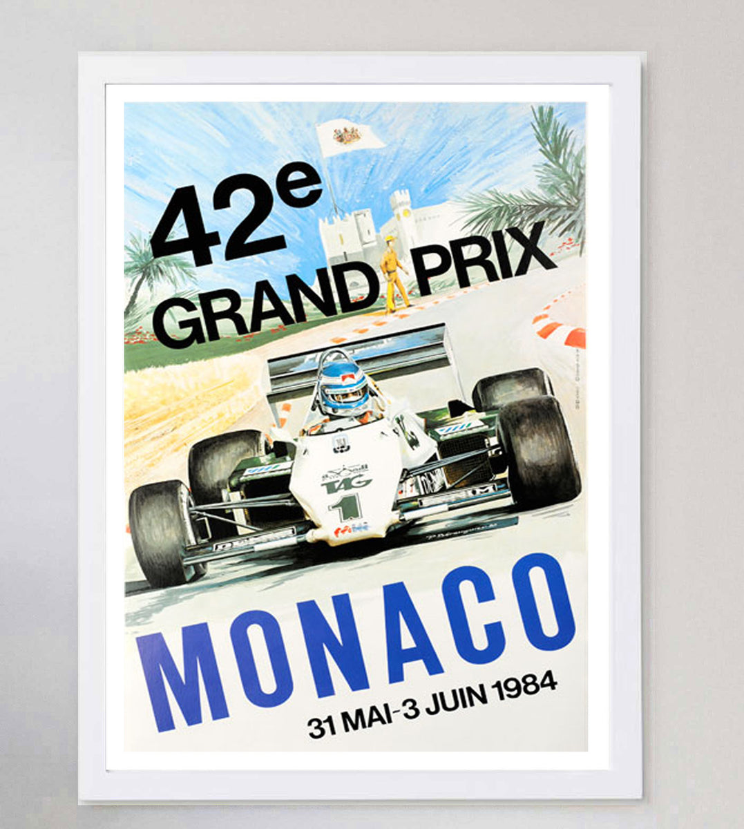 Shop 1984 Monaco Grand Prix Original Vintage Poster
