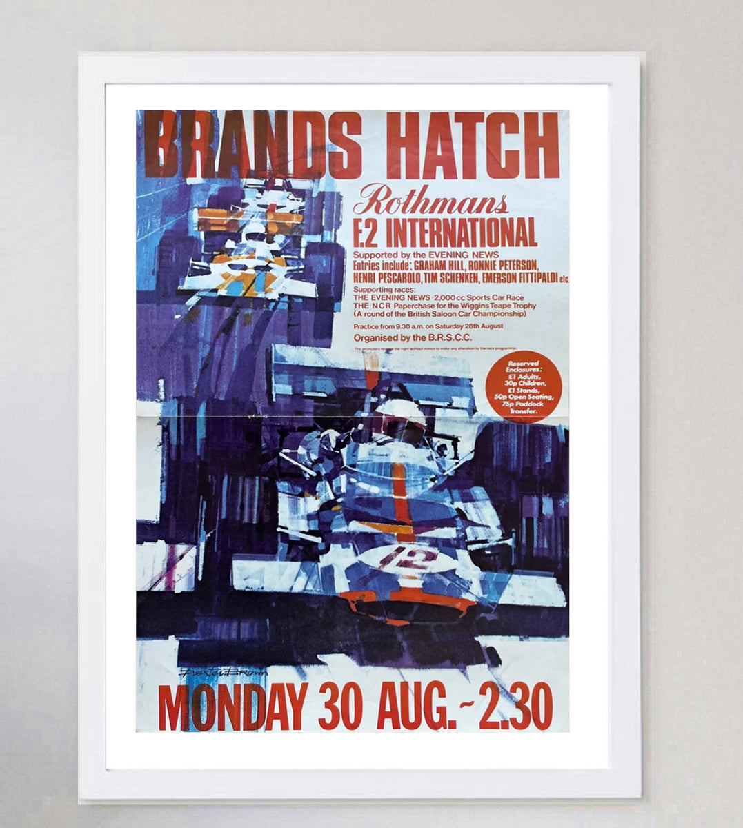 Shop 1971 Rothmans Brands Hatch F2 Grand Prix Original Poster Online