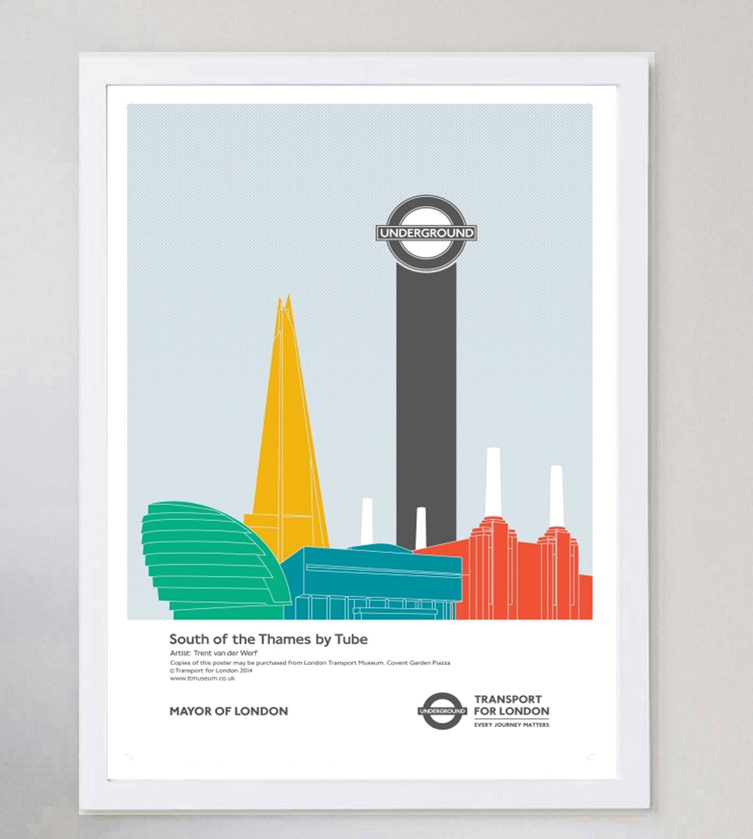 Shop TFL - South of the Thames by Tube Original Vintage Poster