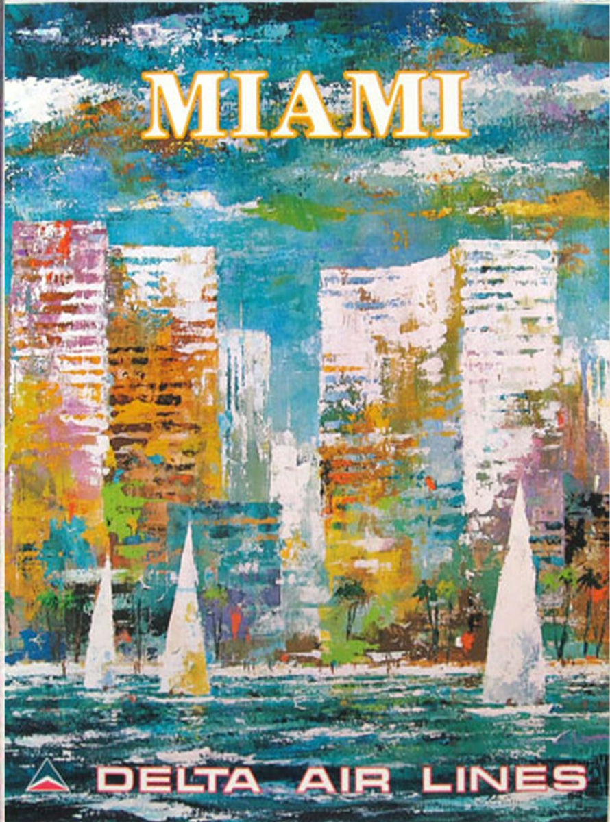 Miami Delta Air Lines Poster For Sale - Original Poster Online