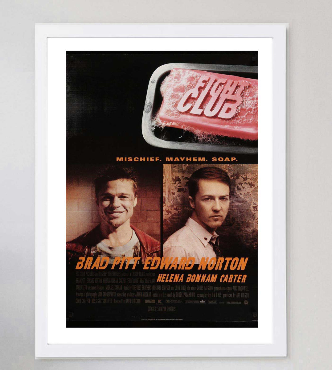 Original Fight Club Movie Poster | Best Brad Pitt Movie Posters