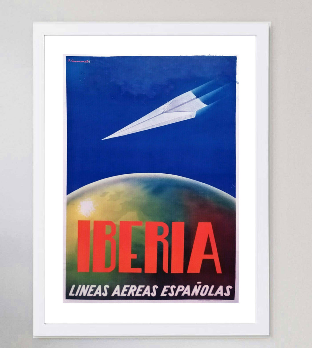 Iberia Airlines Original Vintage Travel Poster