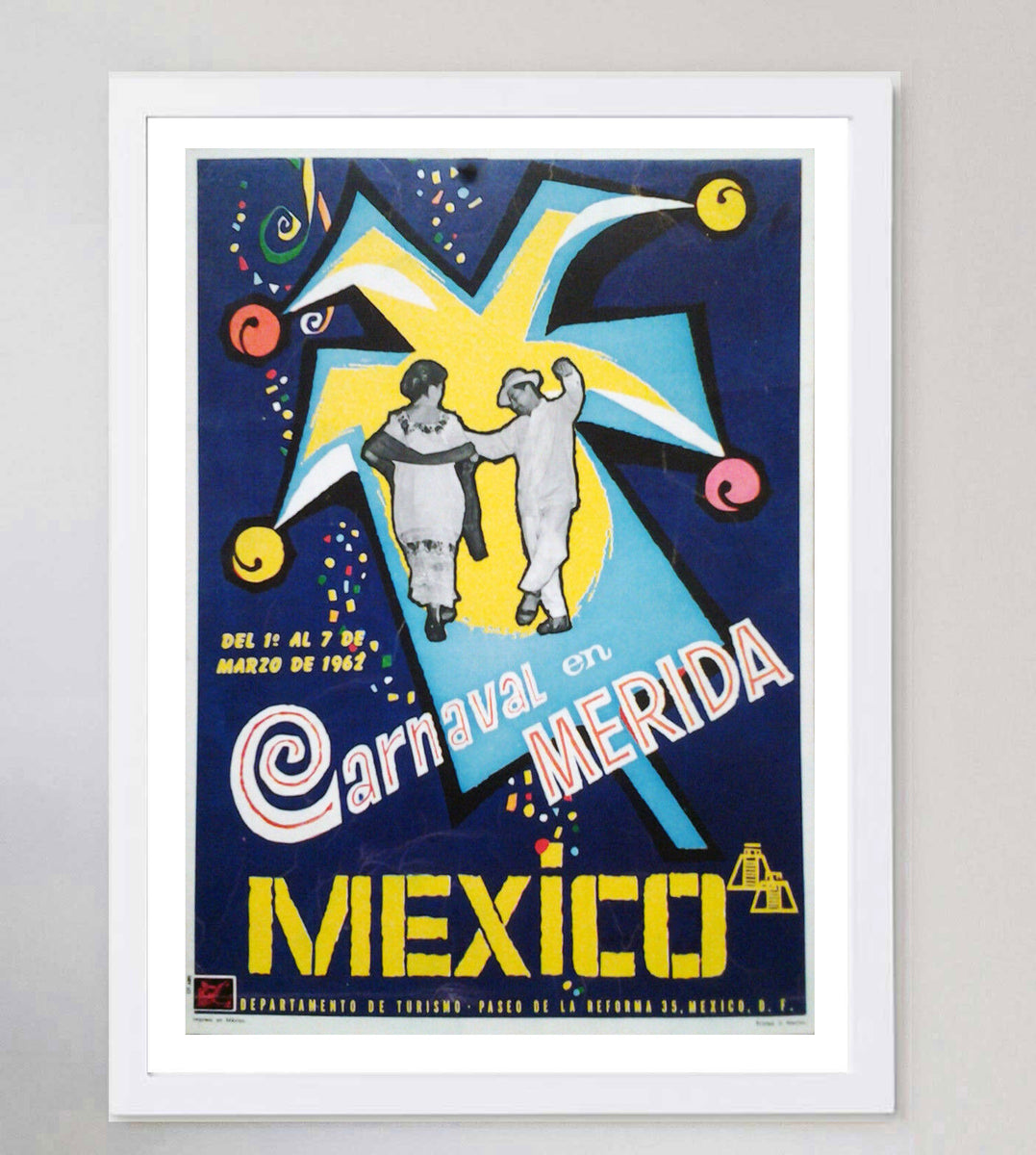 Shop Mexico Merida Carnival Original Vintage Travel Poster