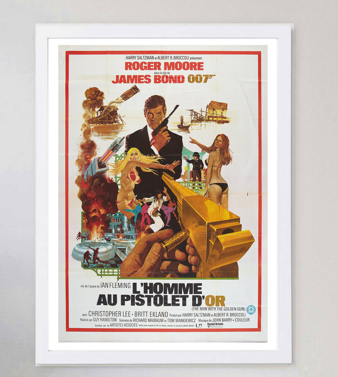 Shop The Man With The Golden Gun Original French Vintage Poster ...
