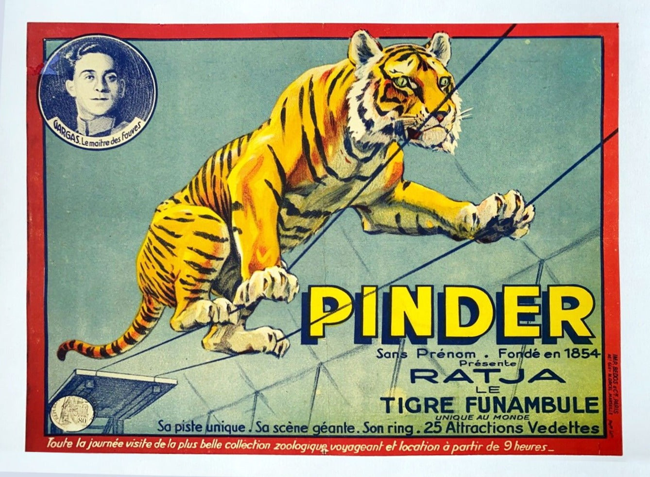 Vintage Cirque Pinder Circus Poster For Sale Online - Printed Originals