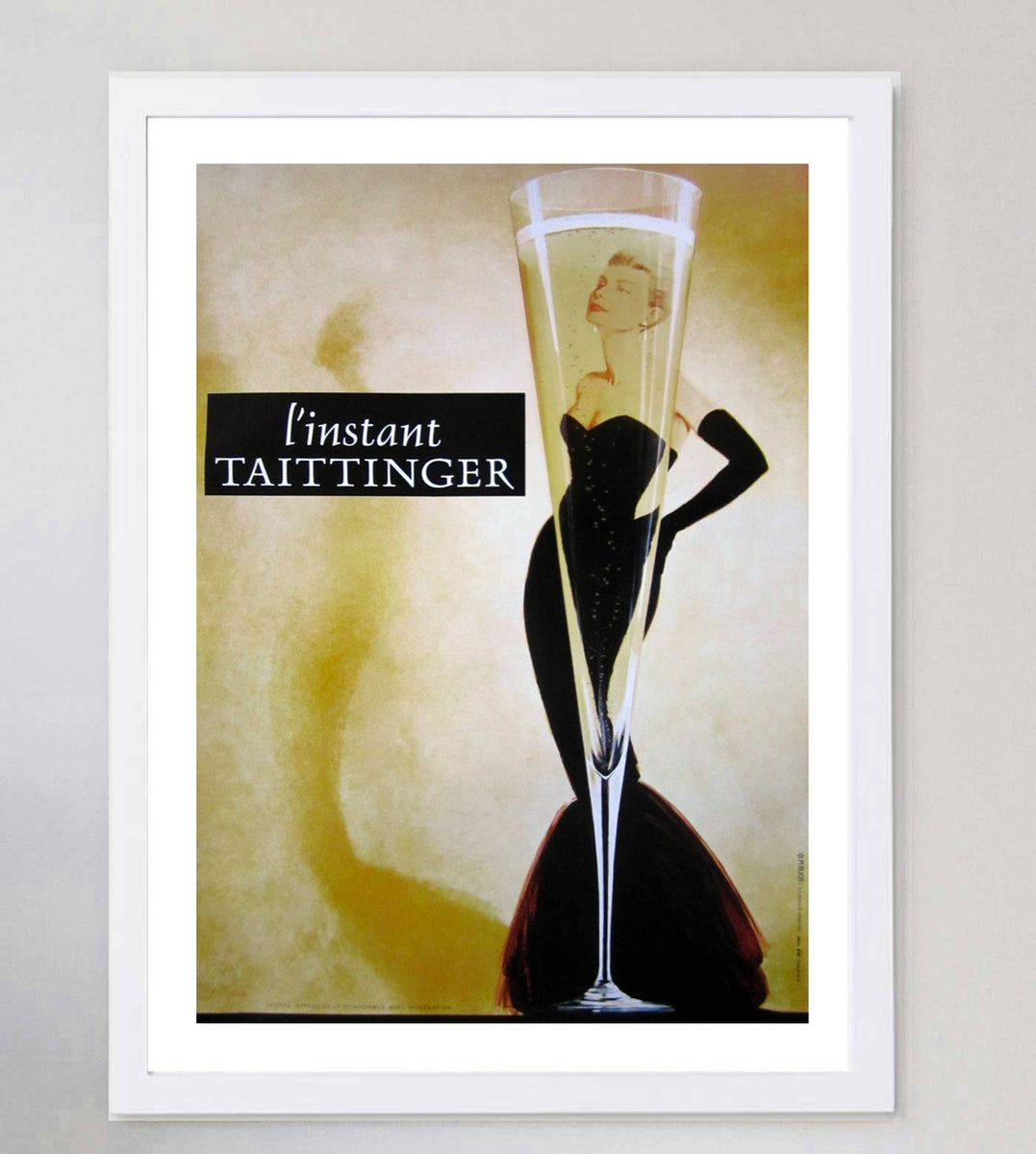 Shop Taittinger Champagne Original Poster For Sale - Printed Originals