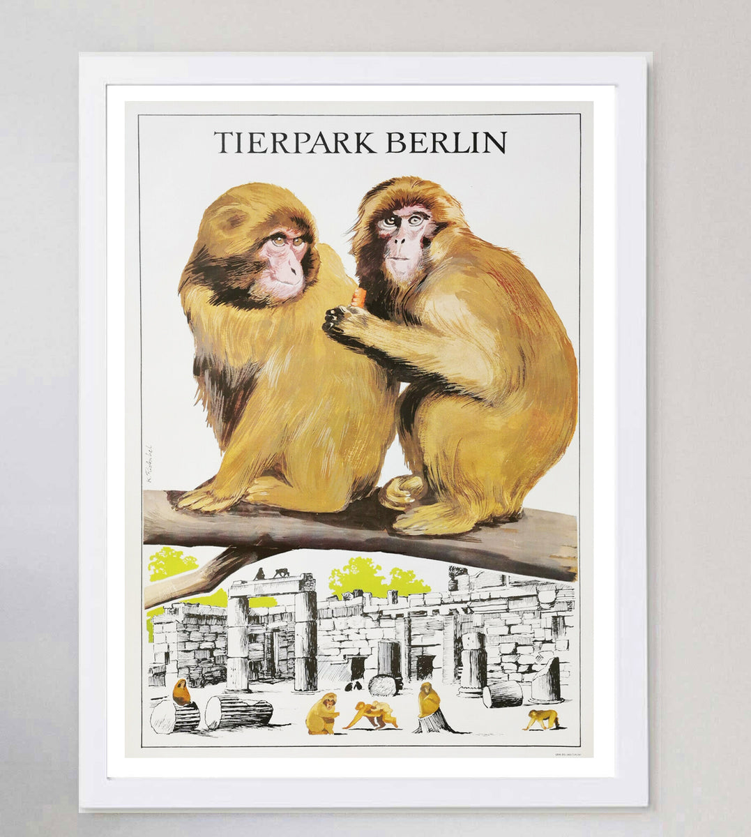 Shop Berlin Tierpark - 1981 Original Vintage Poster Online