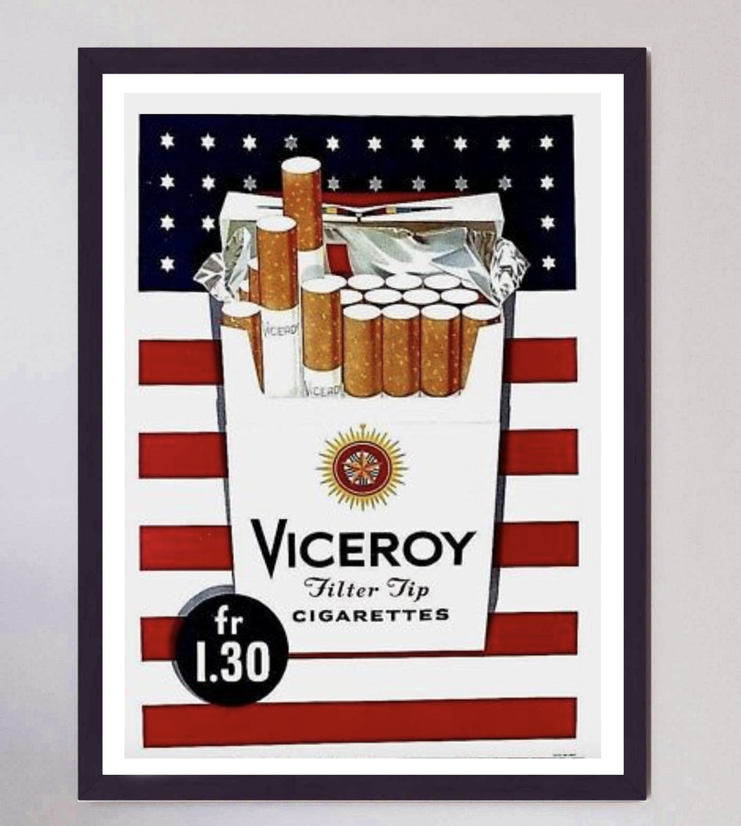 Shop Viceroy Cigarettes Original Poster Online - Printed Originals